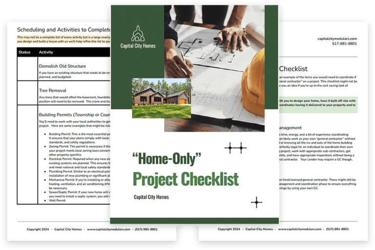 Home-Only Project Checklist - Capital City Modulars